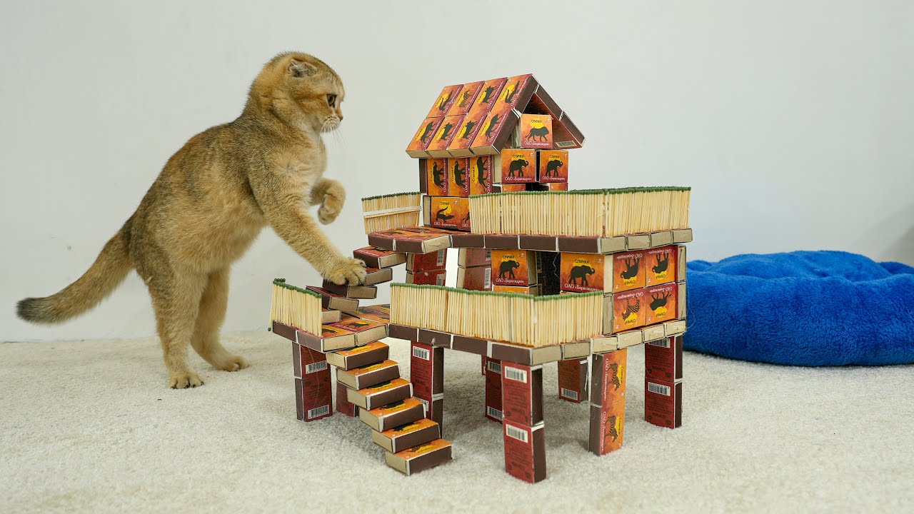 Matches House DIY crafts - YouTube