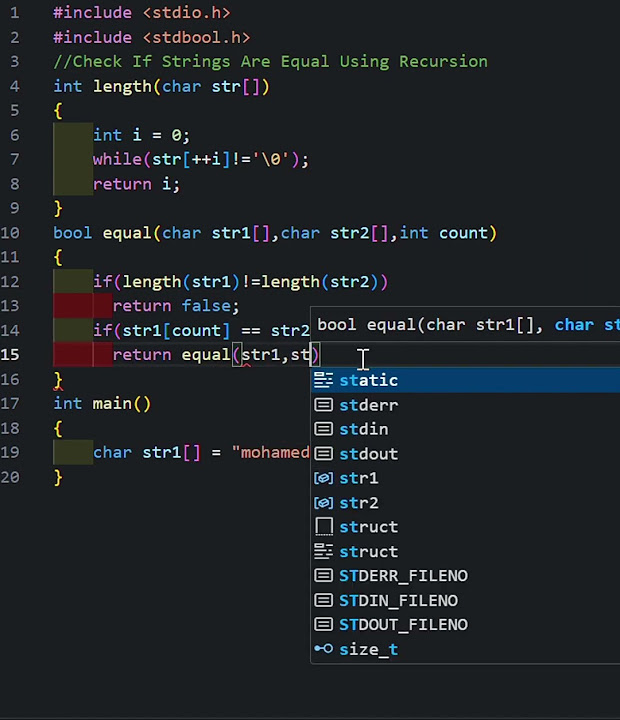 Equality Of Two Strings In C Coding Javascript Programming Python