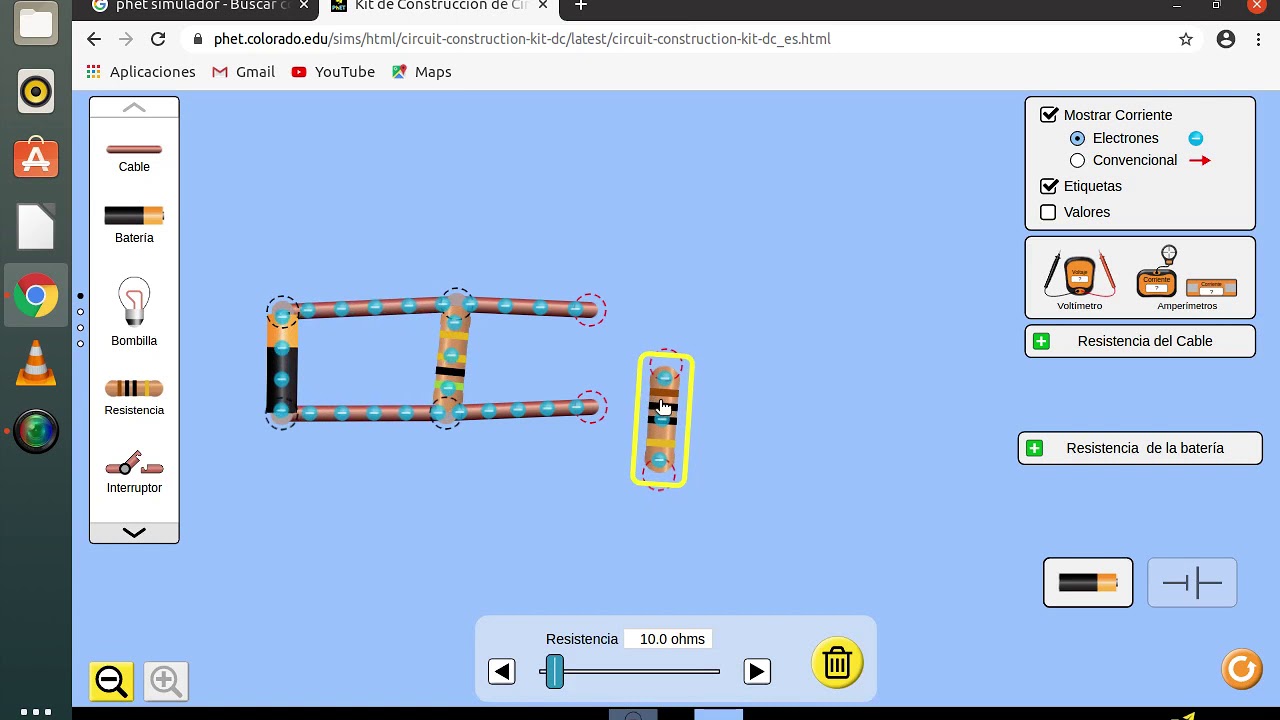 Simulador de circuitos de "PHET" - YouTube