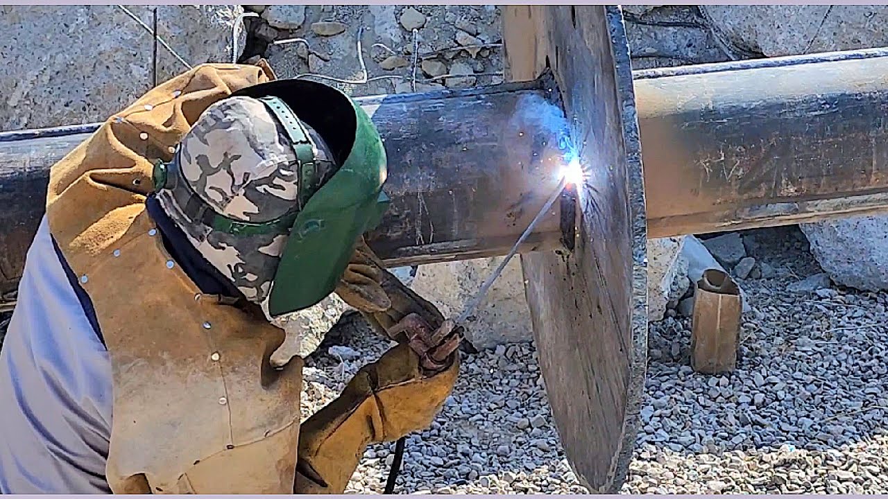 7018 Stick Welding - 5F Joint Pipe to Plate - Welding Tips & Tricks ...