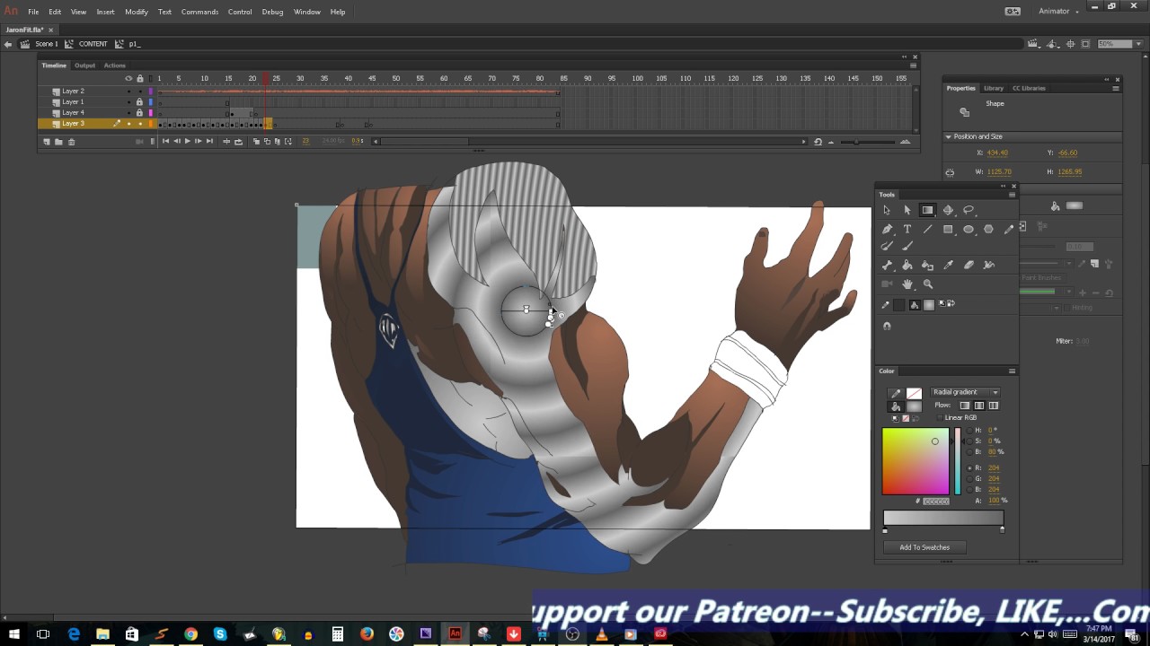 Adobe Animate CC - Radial Gradient multiple Rings? - YouTube