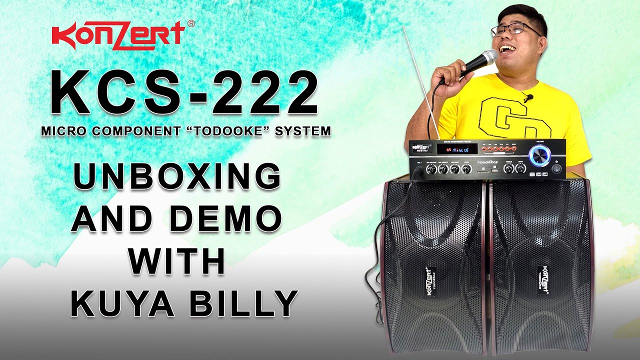 KONZERT KCS-222 Micro Component "TodoOke" System Unboxing and Demo ...