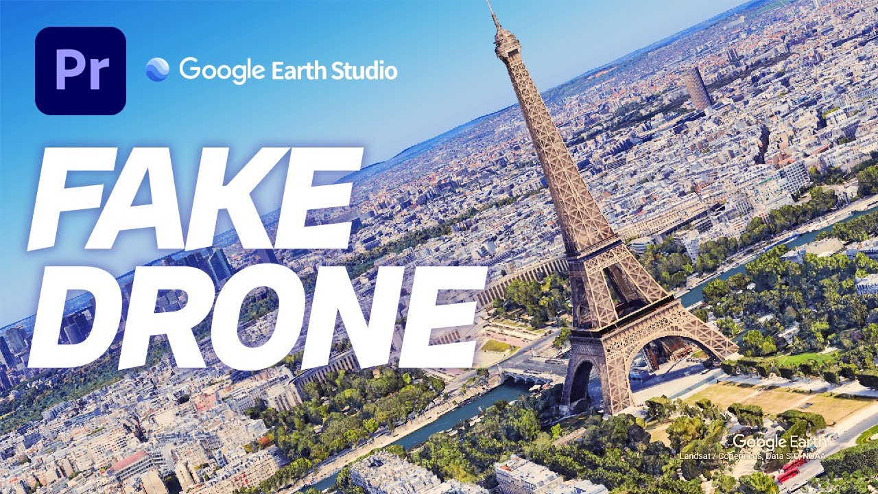 드론없이 이런 영상을?? 프리미어프로 FAKE DRONE 효과를 만들어보자! with 구글 어스 스튜디오 - YouTube