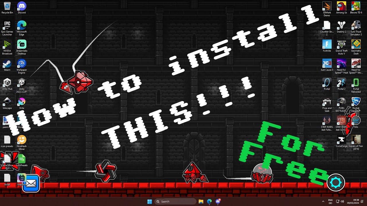 How to install The ULTIMATE Geometry Dash Wallpaper!!! - YouTube