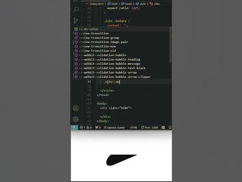 Nike logo (HTML + CSS) #shorts #frontend #learn #coding #beginners #tutorial #uzbekistan - YouTube