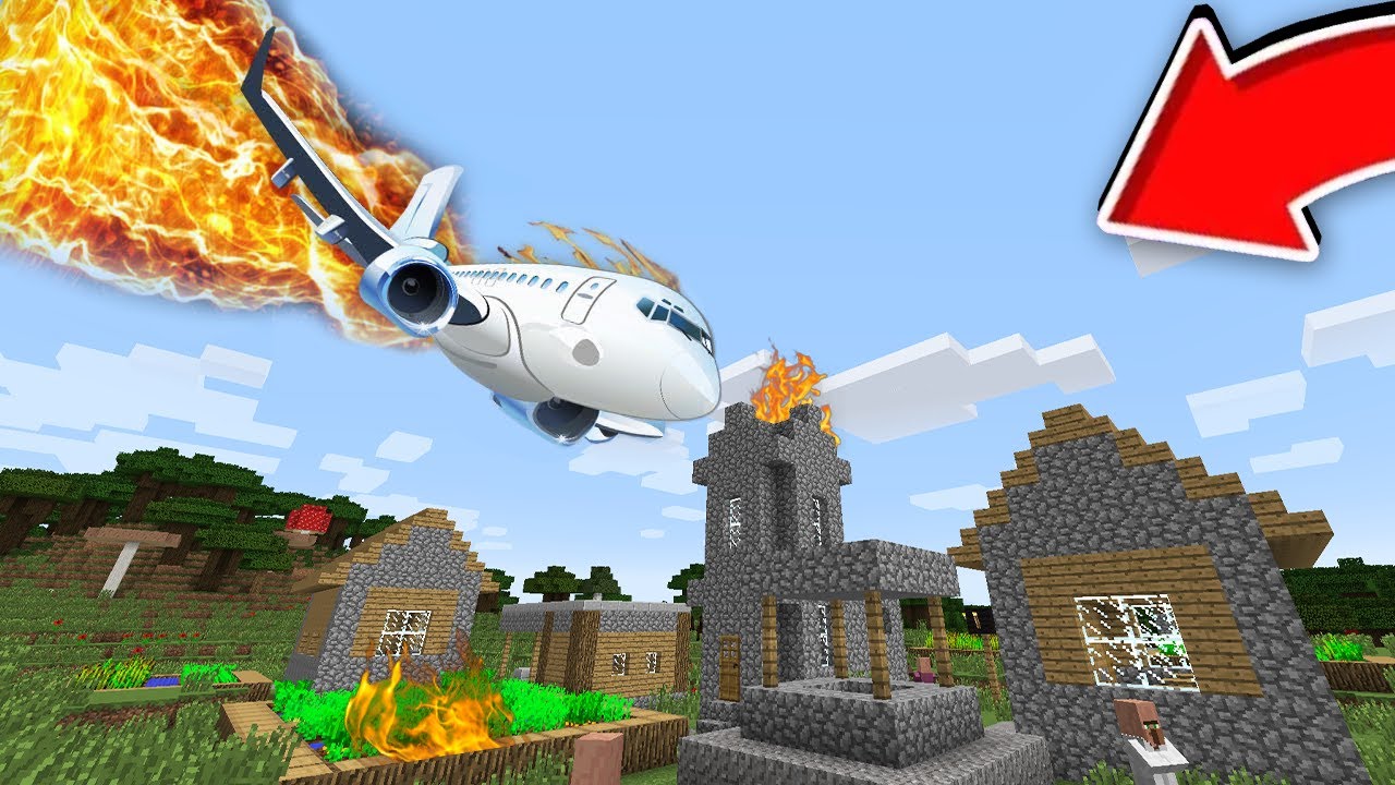 THIS PLANE IS ABOUT TO CRASH AND DESTROY THIS VILLAGE 100% TROLLING ...