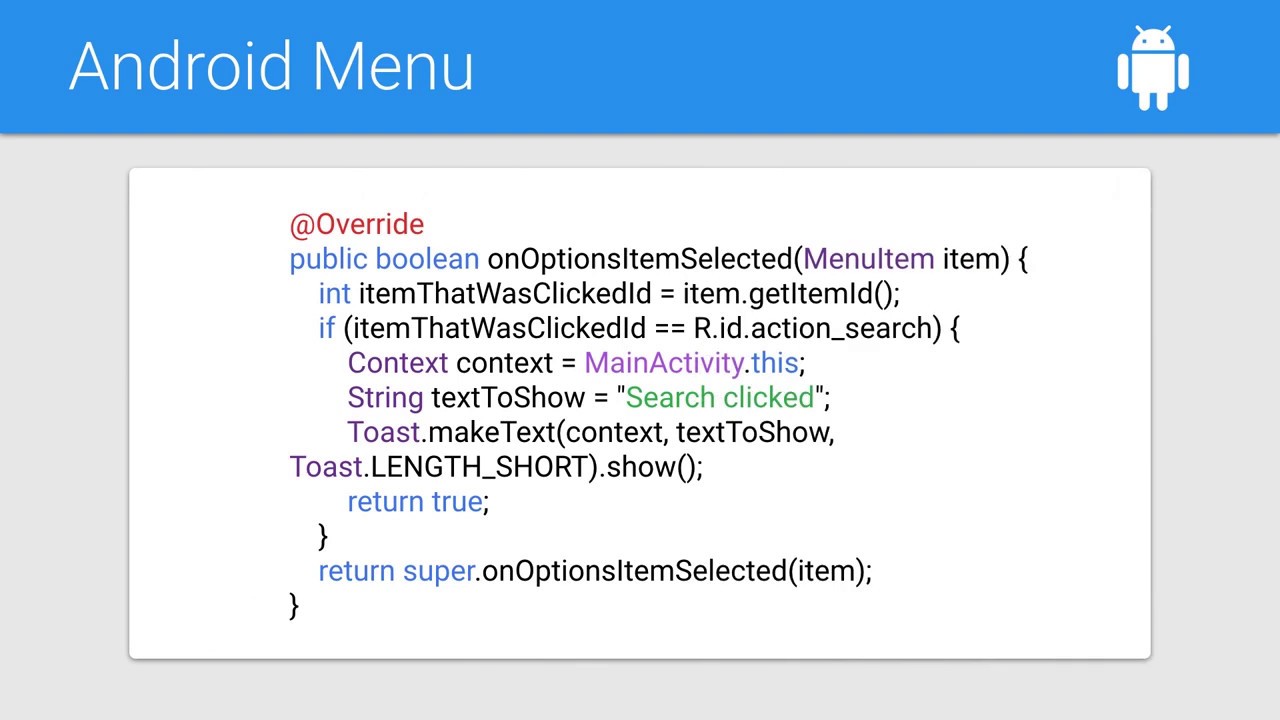 Android Tutorials By Javacoursedrive Android On Menus Youtube 5337