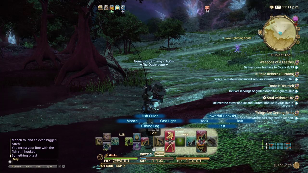 FINAL FANTASY XIV 6 Mooches for Clutch Ninja Betta Fishing Mor Dhona ...