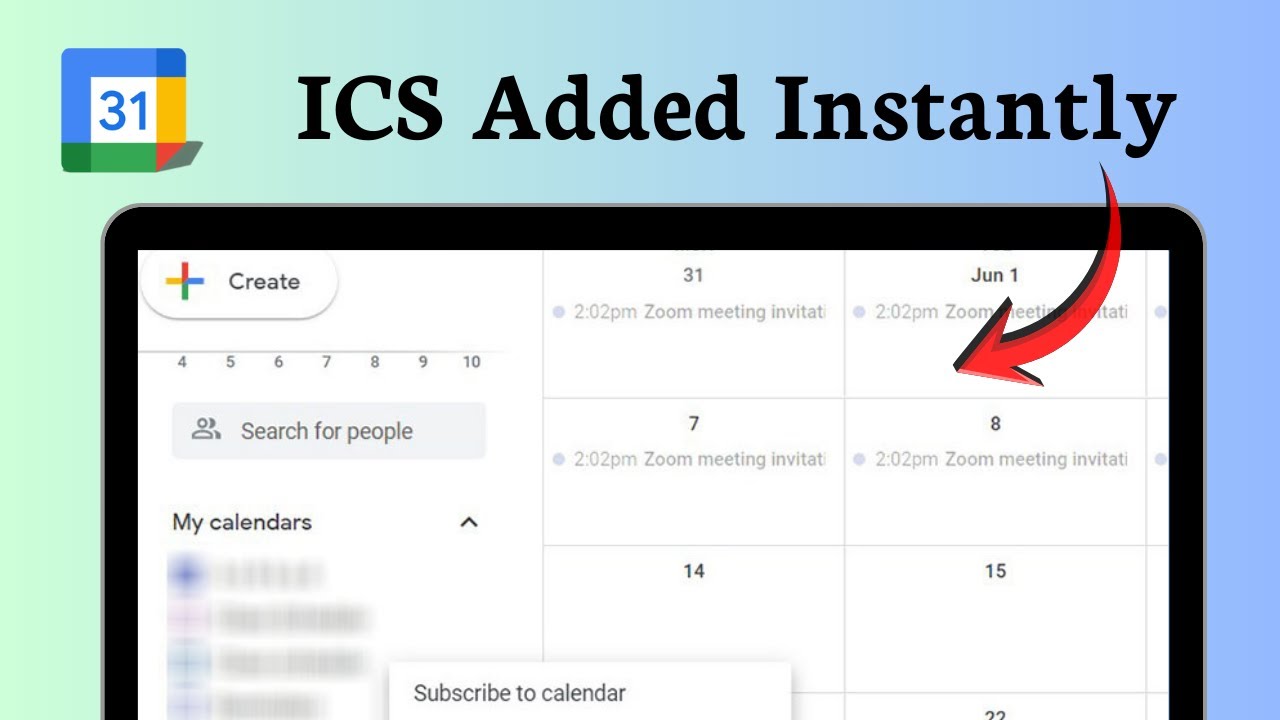 How to add ICS file to Google Calendar (Event Organized) - YouTube