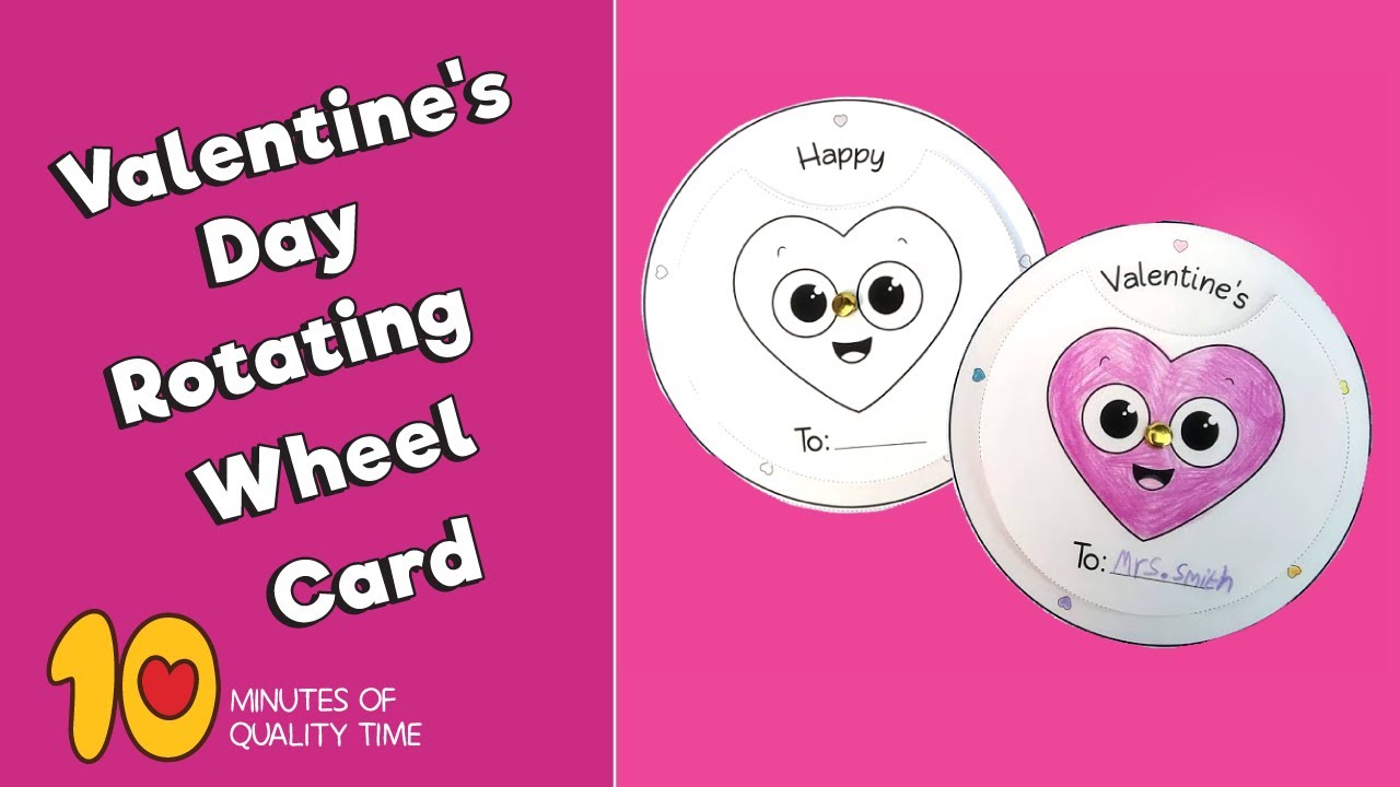 Valentine's Day Rotating Wheel Card - YouTube