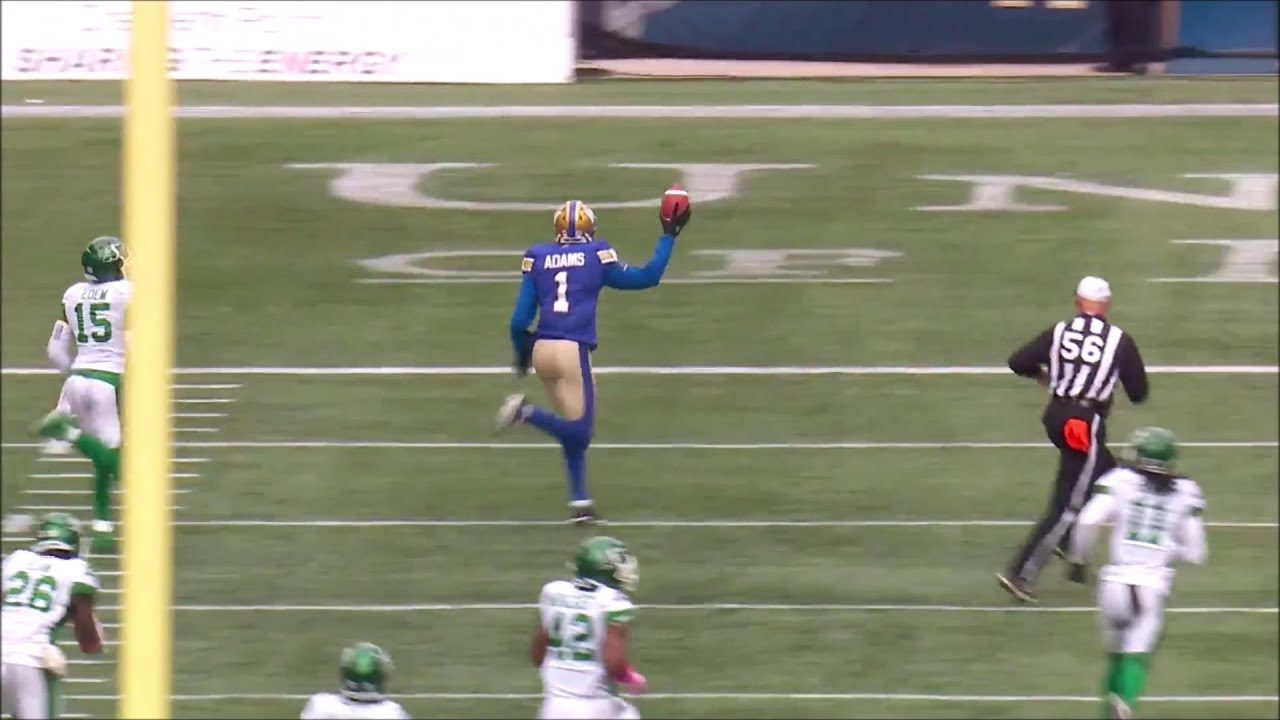 Winnipeg Blue Bombers 70+ Yard Touchdown Compilation - YouTube
