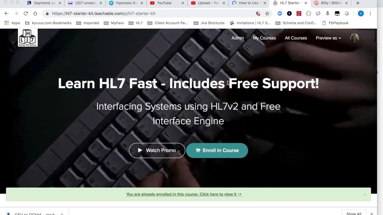 Free HL7 Support - Course - HL7 Starter School - YouTube