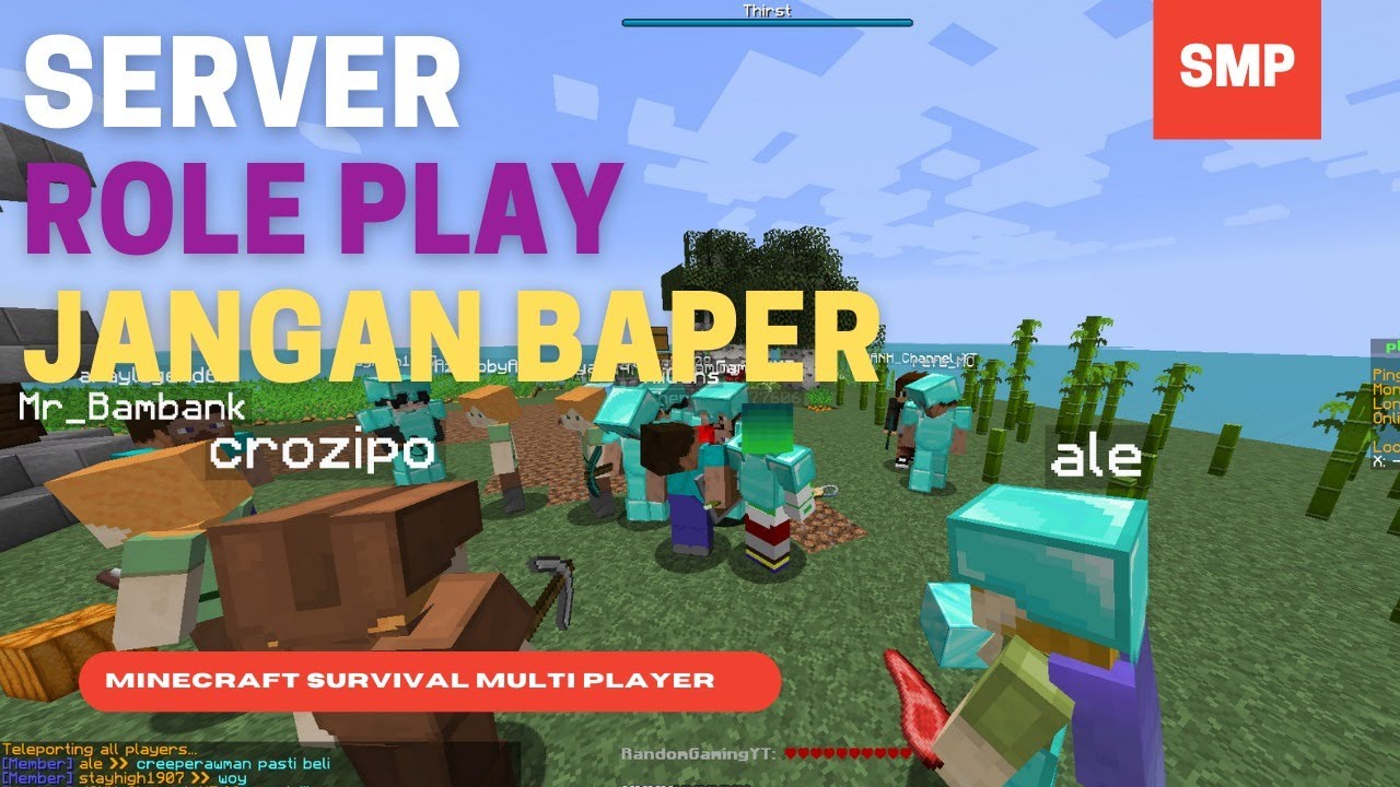 Server Role Play Minecraft Survival Multiplayer - YouTube