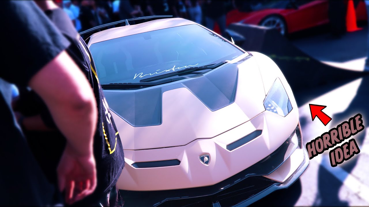 JUMPING OVER A LAMBORGHINI SVJ WAS A HORRIBLE IDEA‼️ - YouTube