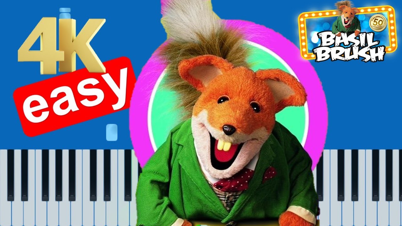 The Basil Brush Show Theme Song (Slow Easy) Piano Tutorial 4K - YouTube