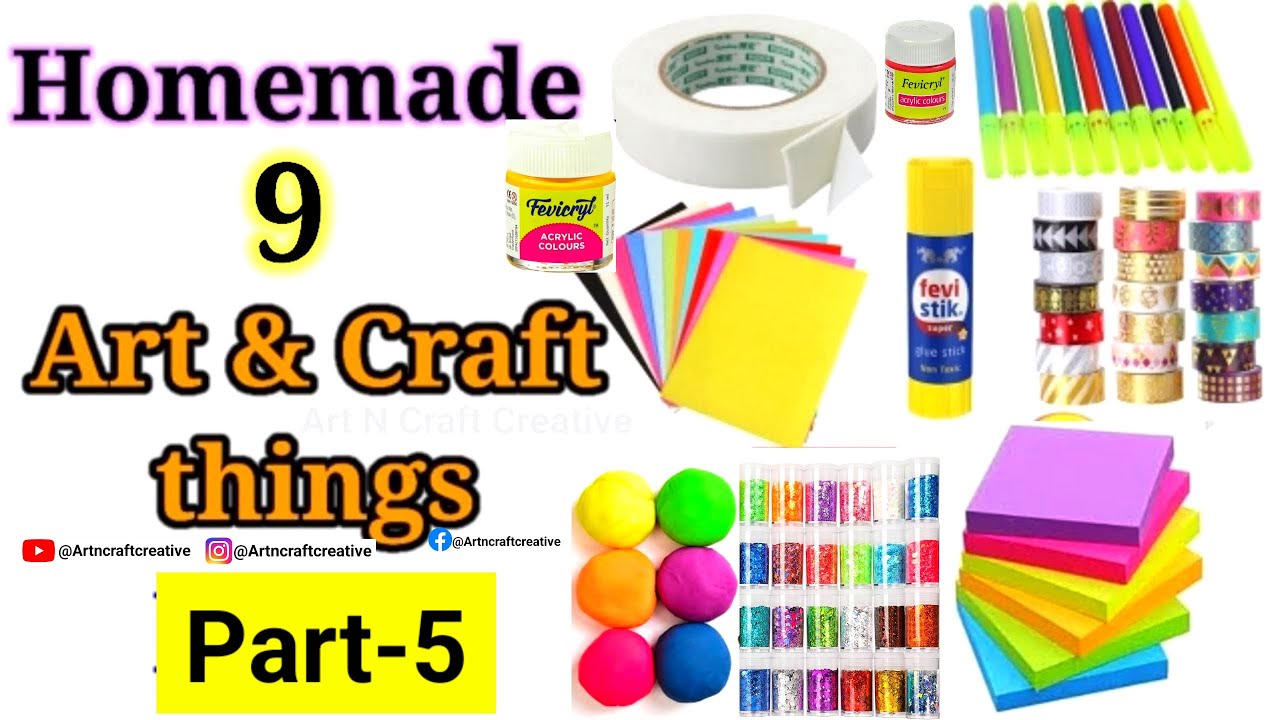 9 Home made craft materials items/How to make Craft Materials in home ...