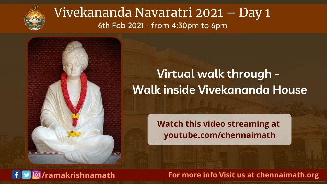 Virtual walk through - Walk inside Vivekananda House - YouTube