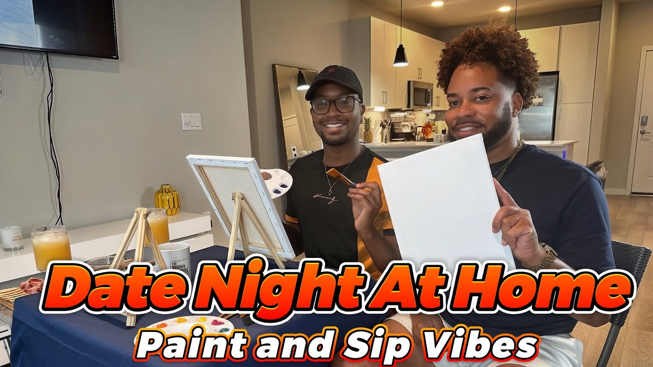 Couples Date Night At Home.. Sip And Paint Vibes.. Who Looks Like That ...