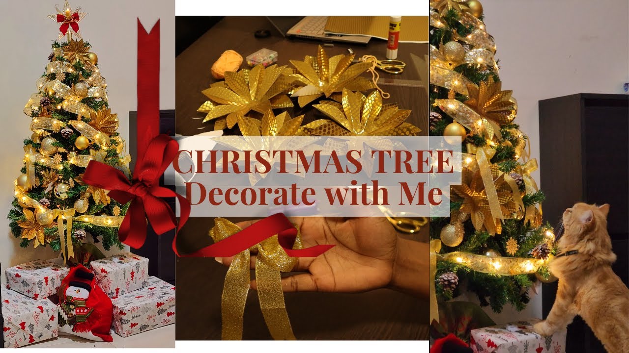 DECORATING CHRISTMAS TREE| Sully's First Christmas With Us, DIY tree ...