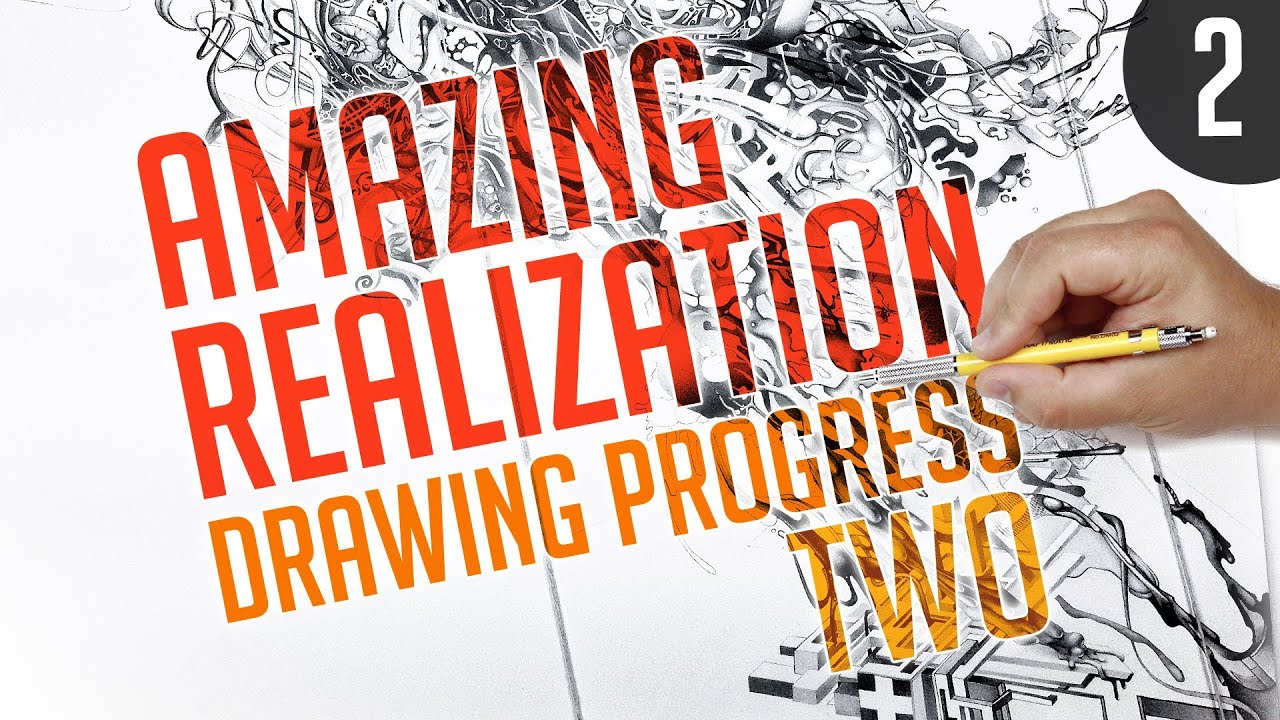 "Amazing Realization" Progress TWO - Time-Lapse Crazy Detailed Pencil ...