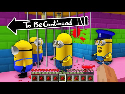HOW MINIONS ESCAPED FROM PRISON vs SCARY MINION.exe IN MINECRAFT ! - Gameplay Movie traps