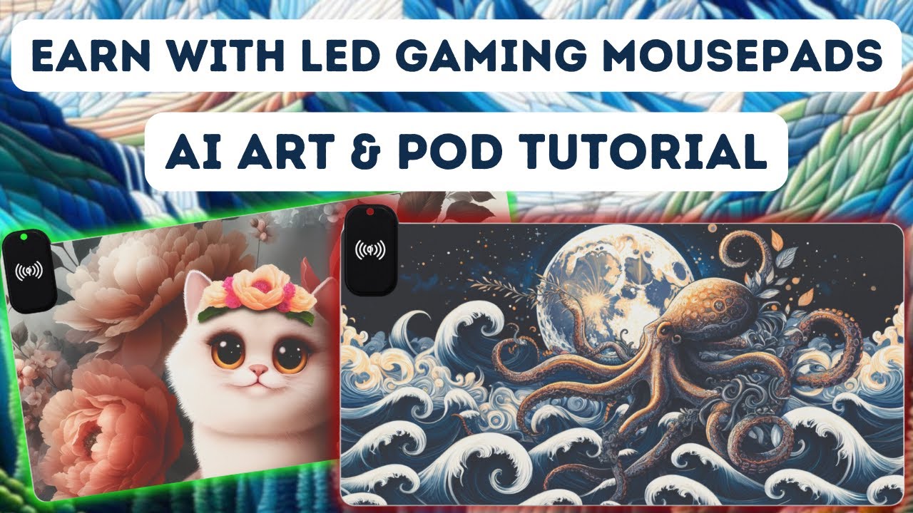 Create LED Gaming Mousepads with AI Art and Print on Demand - YouTube