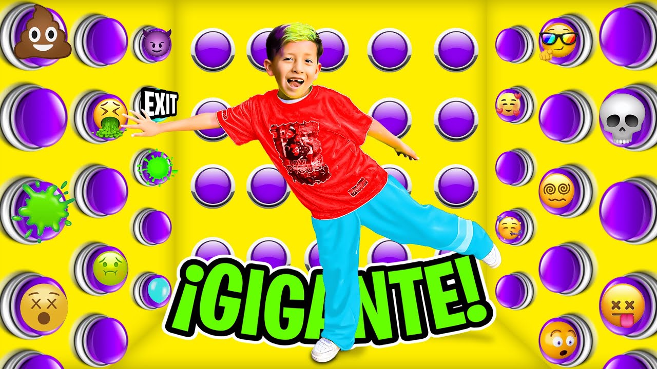 100 BOTONES MISTERIOSOS SOLO 1 PARA ESCAPAR *de caja gigante* !! - YouTube