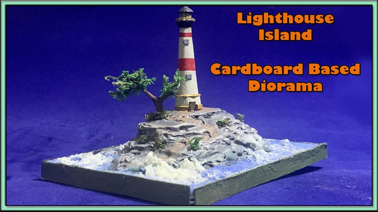 Lighthouse Island Cardboard Based Diorama - YouTube