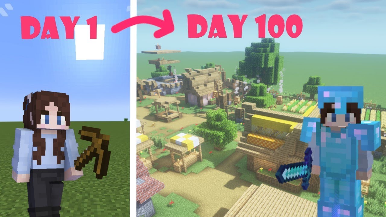 I Survived 100 Days In A Minecraft Superflat World YouTube I Survived 100 Days In A Minecraft Superflat World YouTube