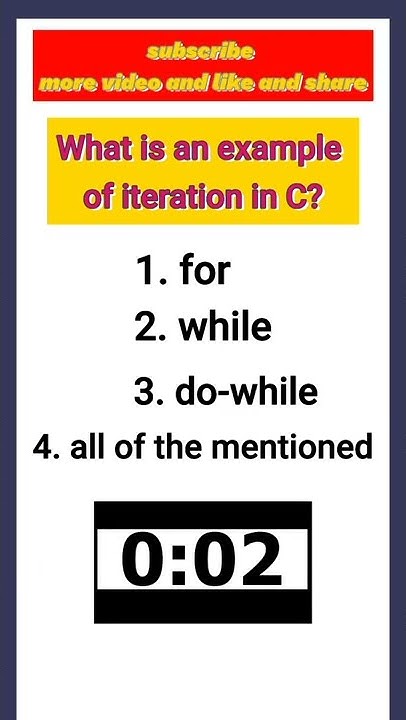 What is an example of iteration in C?#cprogramming - YouTube