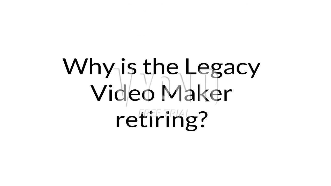 Legacy Video Maker Retirement - YouTube
