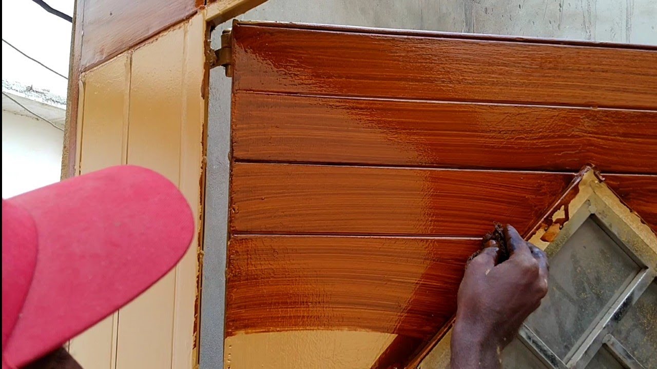 Main Gate Wood Grain Design! Gate Paint Design! gate coulor combination ...