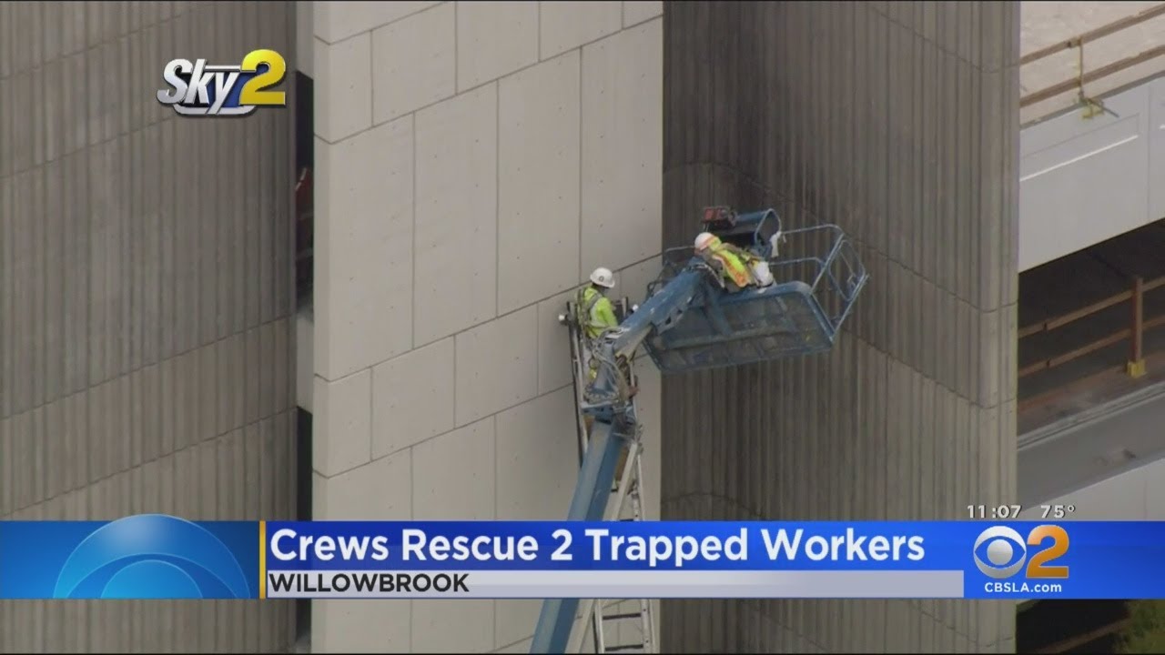 2 Trapped Workers Rescued From 6th Floor Of Willowbrook Building - YouTube