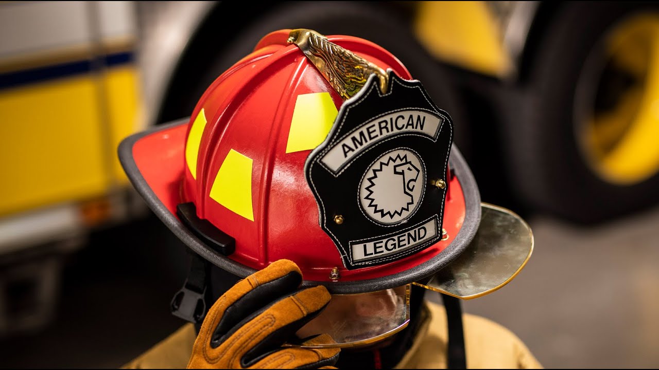 LION American Legend Light-Weight Fire Helmet with Room to Spare! - YouTube