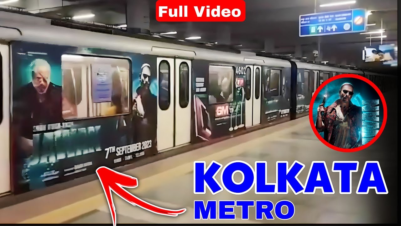Finally पुरा Kolkata Metro Covered By JAWAN Posters 🔥 Superb Promotion ...