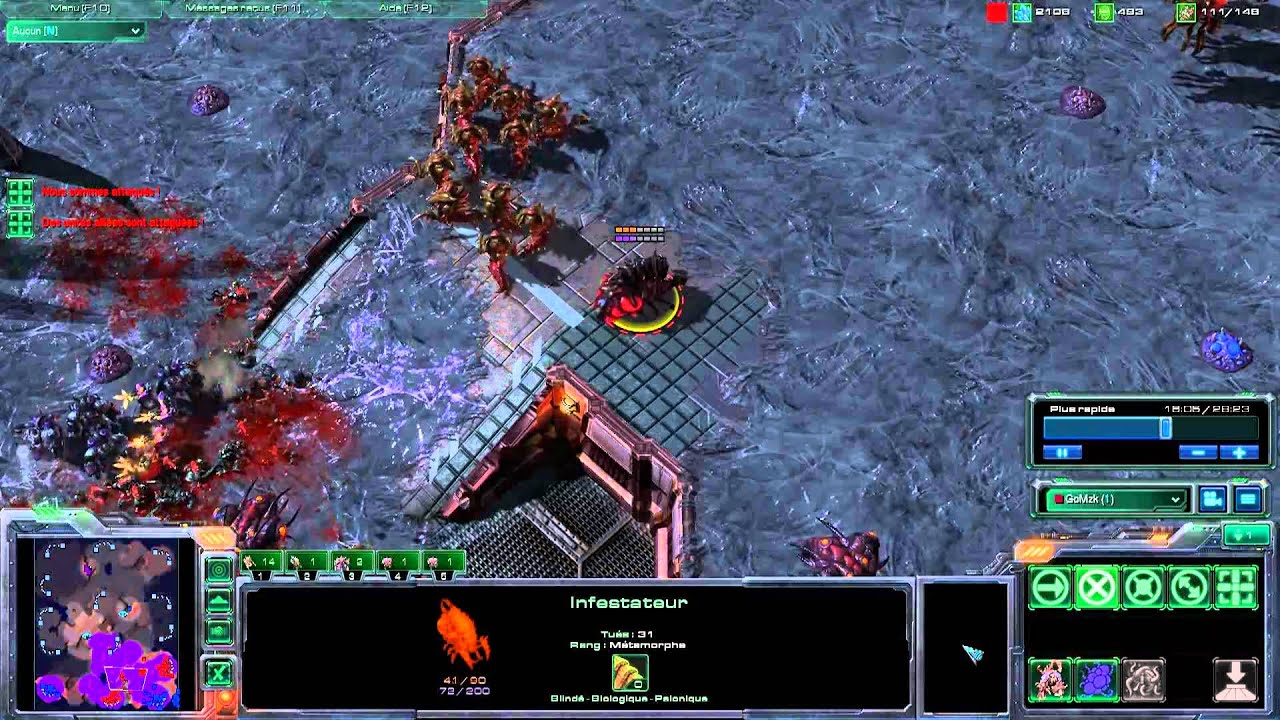 Zerg Infestor against Marines - Starcraft II - YouTube