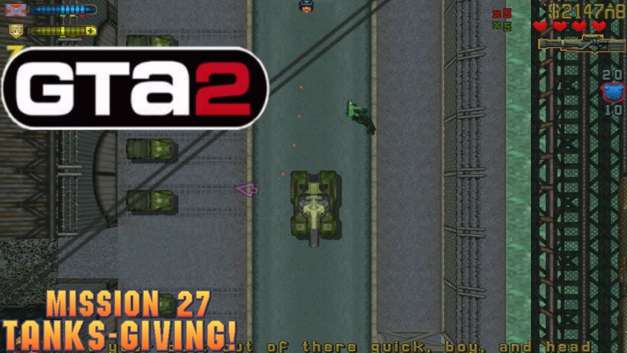 GTA 2 (PC) Mission #27 - Tanks-Giving! - YouTube
