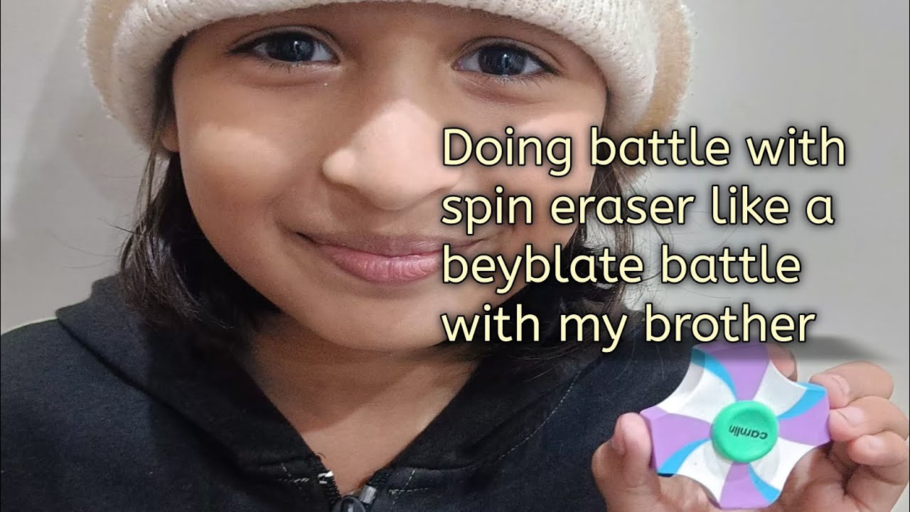 doing battle with spin eraser like a beyblate battle with my brother ...