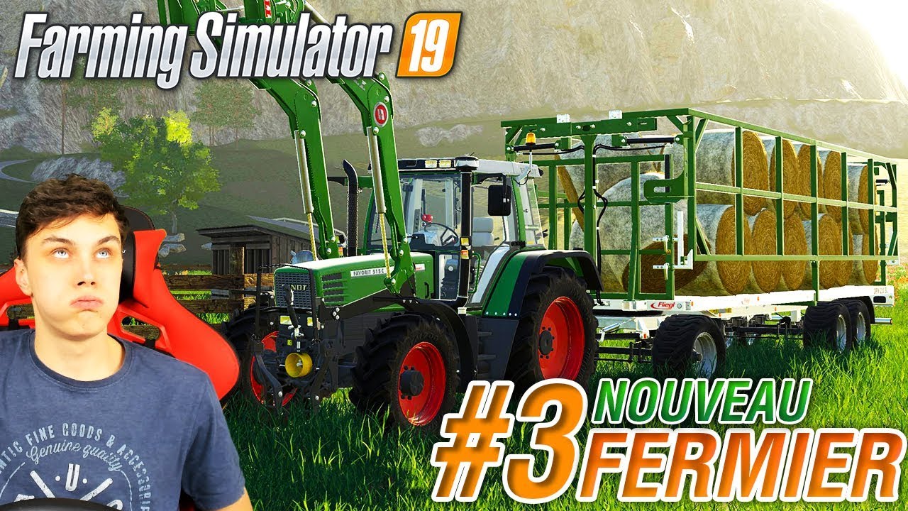 Farming simulator 19 | Nouveau Fermier #3 | Le plateau de paille ...