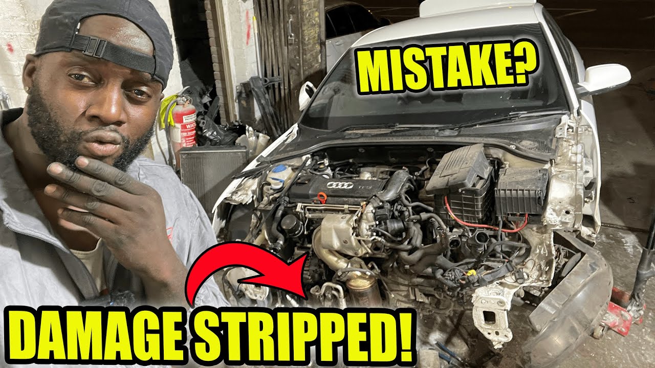 Rebuilding a Wrecked Budget Audi A3 S line From Copart PART 2 - DAMAGE ...