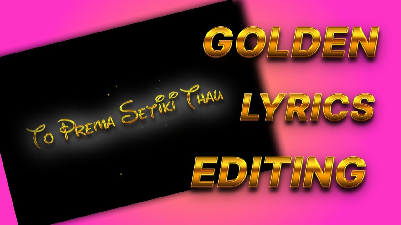 Golden Lyrics Status Editing || Alight Motion Editing || How To Make ...