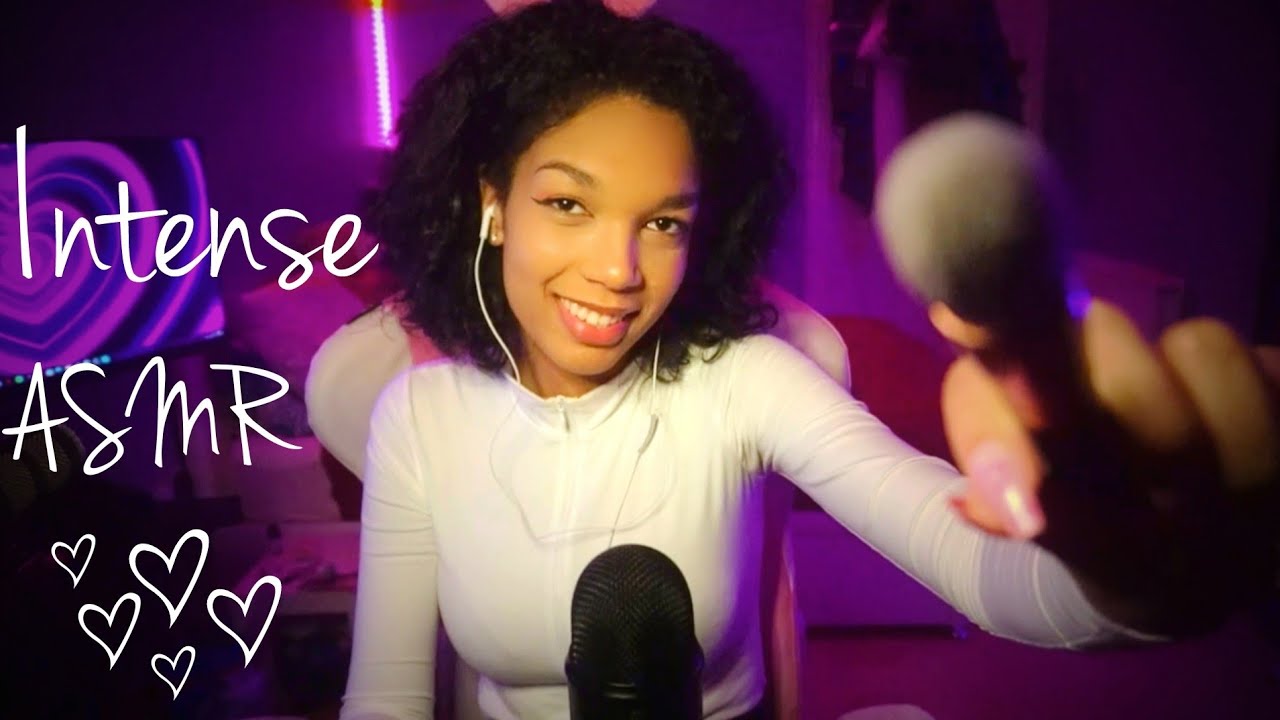 [ASMR] Intense face touching and mic brushing 💗 - YouTube