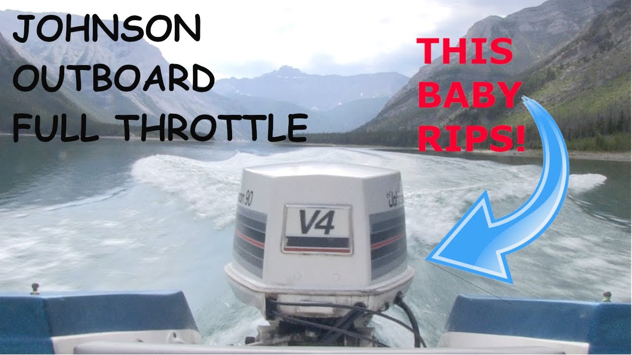 Johnson 90 Horsepower Outboard on a Speedboat (Great Sound) - YouTube