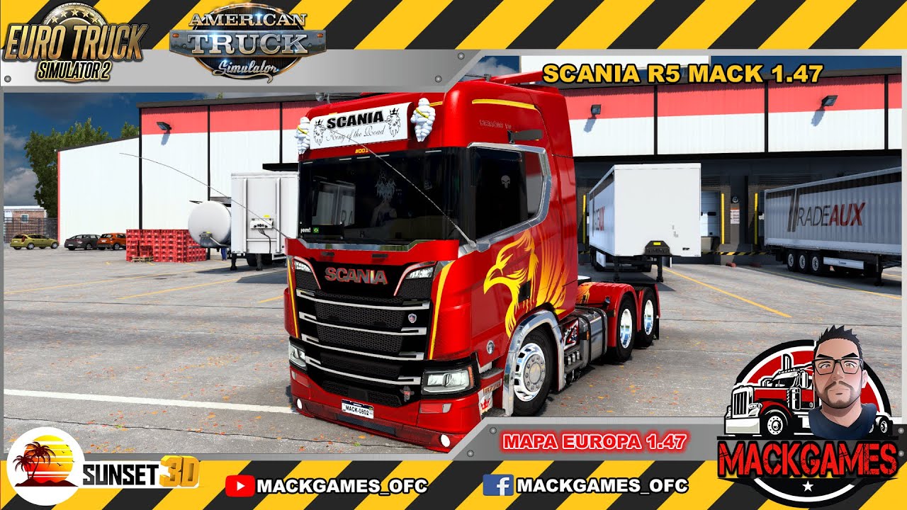 ( ETS2 V1.47) SCANIA R5 MACK - YouTube