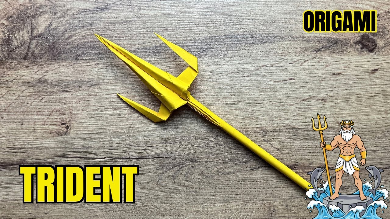 DIY Origami Trident of Poseidon Tutorial | How to Make a Paper Mythical ...