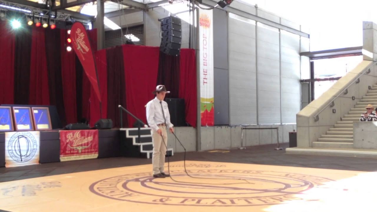 Whip Cracking 2015 , Australian Junior Titles, Mark Williscroft - YouTube