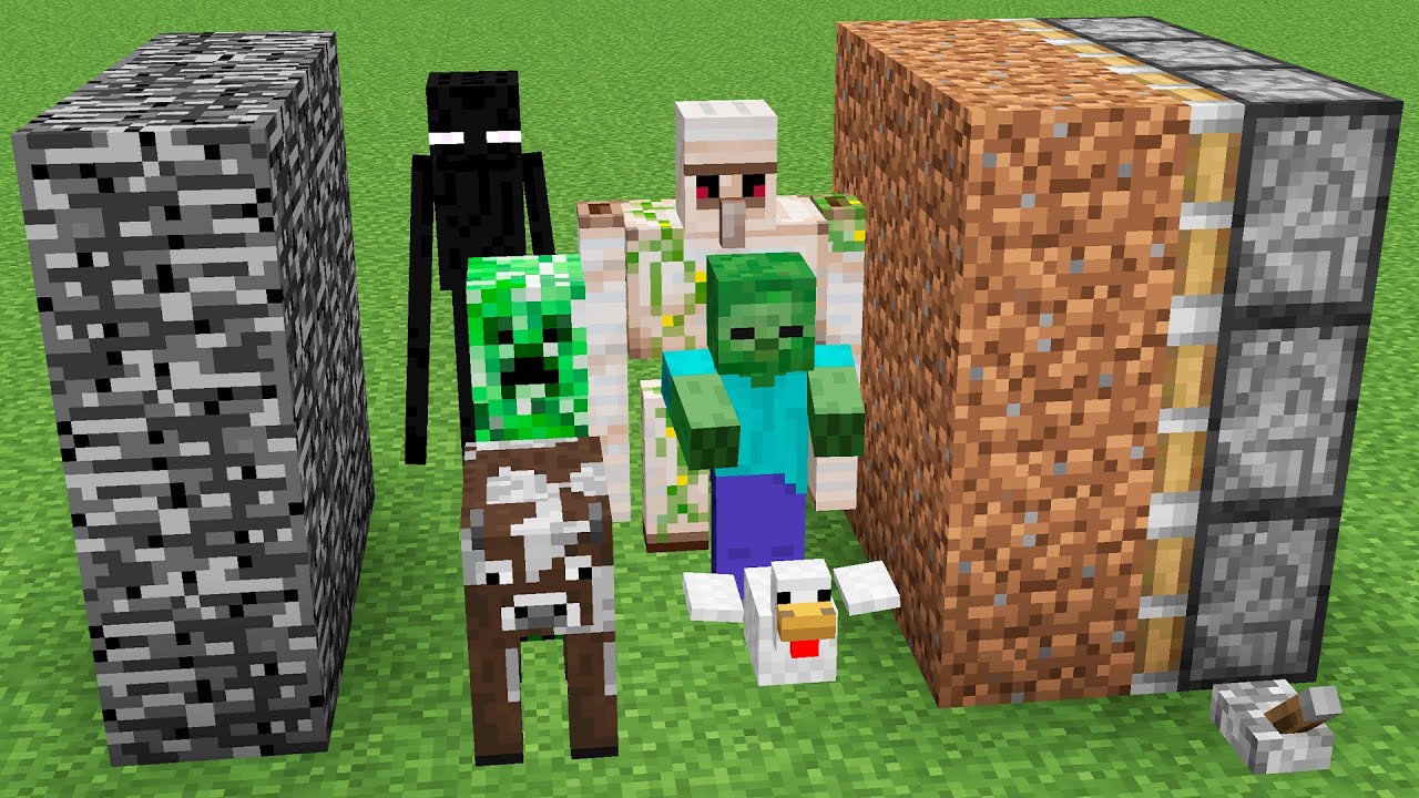 all mobs + dirt = ??? - YouTube