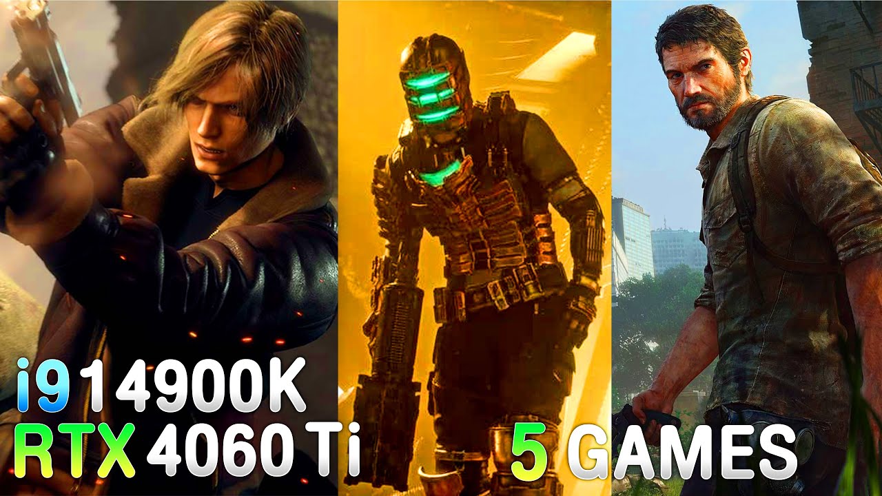 RTX 4060 Ti 8GB + INTEL i9 14900K - 5 GAMES BENCHMARK (ULTRA, RTX ON ...