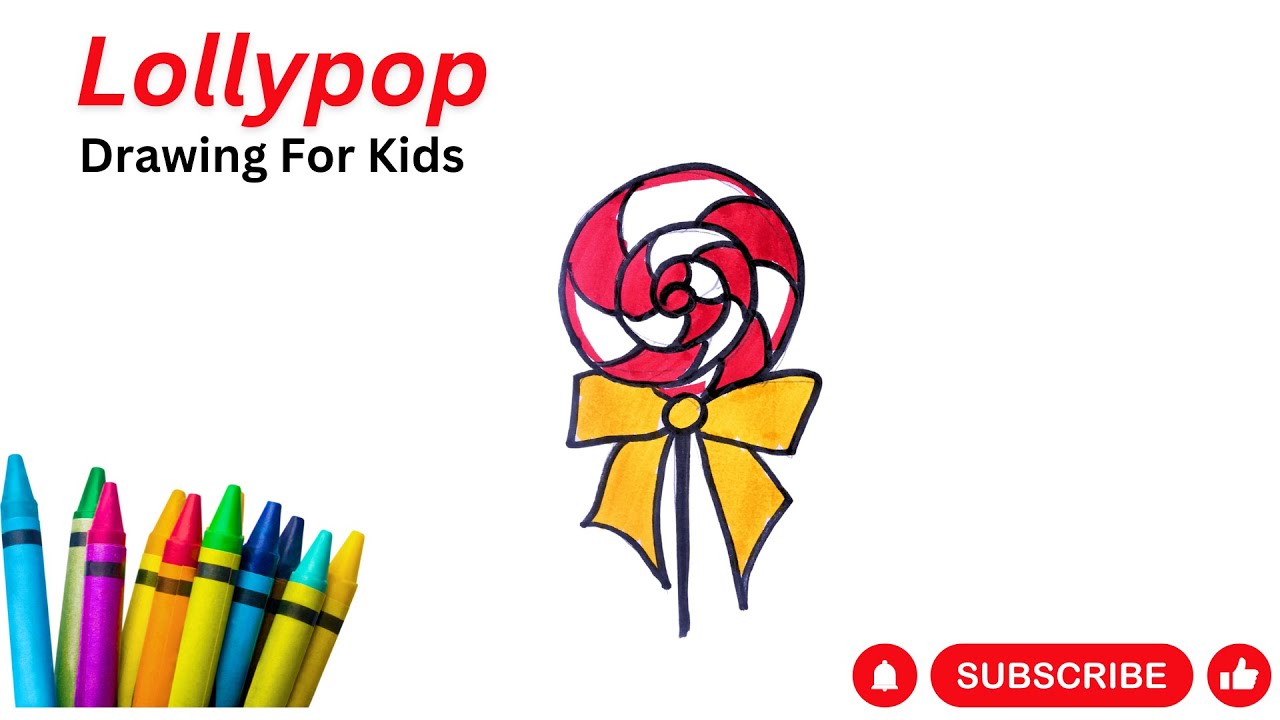 Lolly pop drawing for Kids 🍭🍭#art #lollypop #cartoondrawing - YouTube