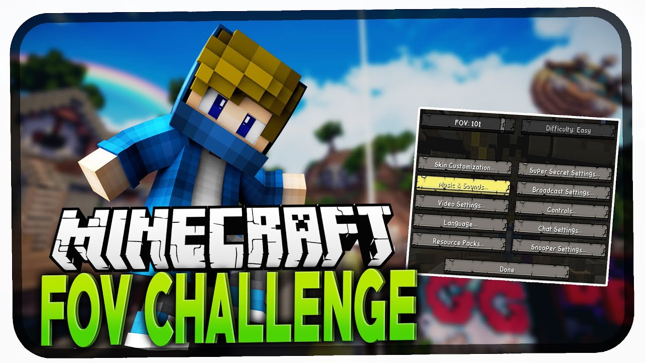 MINECRAFT FOV CHALLENGE - YouTube
